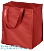 China Custom Sublimation Printing RPET Non Woven Shopping Bag 38x42cm Insulated Portable for sale