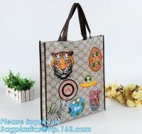 China Gray Punch Non Woven Bag with Bottom 80gsm PP Material Tote Bag for Shopping for sale