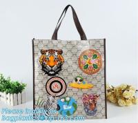 China Gray Punch Non Woven Bag with Bottom 80gsm PP Material Tote Bag for Shopping for sale
