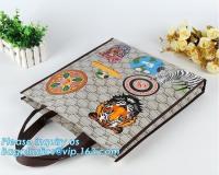 China Gray Punch Non Woven Bag with Bottom 80gsm PP Material Tote Bag for Shopping for sale