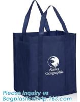 China Laminated Non Woven Folding Shopping Tote Bag Custom Collapsible Reusable 80gsm for sale