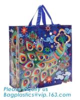 China 100% Biodegradable Laminated Non Woven Shopping Bag PP Fabric Carry Bag 80gsm for sale