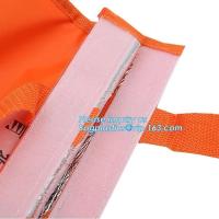 China Custom Eco-Friendly Non Woven Drawstring Bag with Zipper 40x30cm for Sports Gym Gift for sale