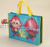China Custom Laminated PP Non Woven Shopping Bag 80gsm Eco Friendly Reusable Tote for sale