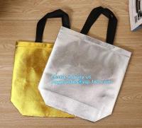 China Custom Printed Non Woven Tote Bag Foldable Shopping Shoulder Bag 80gsm Eco Friendly Reusable for sale