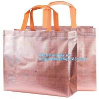 China Custom Logo Laminated PP Non Woven Bag with String 80gsm Eco Friendly Reusable Shopping Bag for sale