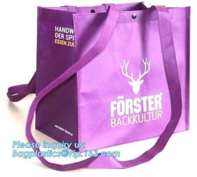 China Custom Logo Printed Non Woven Tote Shopping Bag 80gsm PP Eco Friendly Reusable for sale