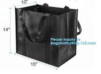 China Custom Color Eco Friendly Recyclable Non Woven Grocery Bag 80gsm PP Material for sale