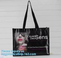 China Custom Logo Printed Non Woven Shopping Tote Bag 80gsm Biodegradable 32x34x21cm for sale
