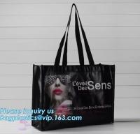 China Custom Logo Printed Non Woven Shopping Tote Bag 80gsm Biodegradable 32x34x21cm for sale