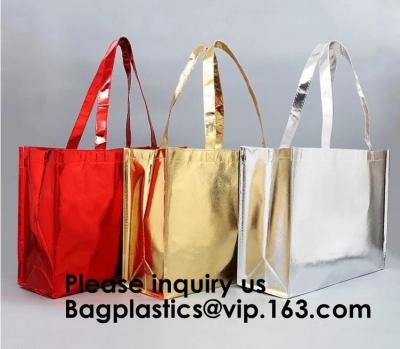 China Custom PP Non Woven Shopping Tote Bag 80gsm with Silk Screen Logo Eco Friendly Reusable for sale