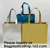 China Custom PP Non Woven Shopping Tote Bag 80gsm with Silk Screen Logo Eco Friendly Reusable for sale