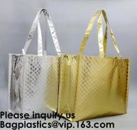 China Custom PP Non Woven Shopping Tote Bag 80gsm with Silk Screen Logo Eco Friendly Reusable for sale