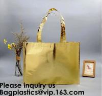 China Custom PP Non Woven Shopping Tote Bag 80gsm with Silk Screen Logo Eco Friendly Reusable for sale