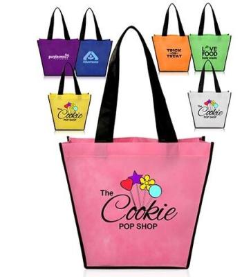 China Custom Logo 80gsm Non Woven Tote Bag Eco Friendly Biodegradable Shopping Bag for sale