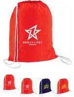 China 210D Polyester Drawstring Backpack with PU Edge for Sports Gym Promotional Outdoor Activities Eco Reusable for sale