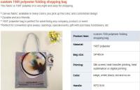 China Foldable Ball Shopping Bag 190T Polyester Reusable Supermarket Tote 54x40x40cm for sale