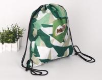 China Foldable Reusable Shopping Bag 190T Polyester Custom Printed Promotional Tote 54x40cm for sale