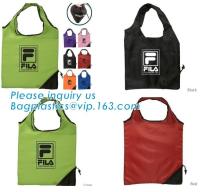 China German Supermarket Recycling Polyester Foldable Shopping Bag Foldaway Recycle Polyester Bag,polyester/ nylon draw string for sale