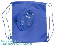 China Custom Logo Printed Polyester Drawstring Gym Sack Bag 54x40x40cm 70g for Sports Promotion for sale