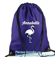 China Custom Foldable Drawstring Backpack Polyester Nylon Shoulder Bag 54x40cm 70g Promotional BAGEASE for sale