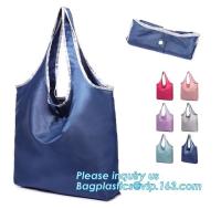 China 190T 210D Polyester Drawstring Backpack Foldable Ball Shopping Bag 70g Lightweight for sale