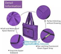 China Custom Polyester Foldable Shopping Bag 70g 12kg Capacity Promotional Reusable Grocery Tote for sale