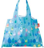 China Custom Heat Sublimation Reusable Green Polyester Foldable Shopping Bag 54x40x40cm 70g for sale