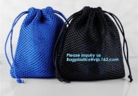 China Foldable Ball Shopping Bag 190T Polyester Reusable Drawstring Backpack for Supermarket Promotion 8.5cm Diameter for sale