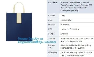 China Eco Friendly Square Foldable Reusable 190T Polyester Shopping Bag Wholesale Promotional for sale