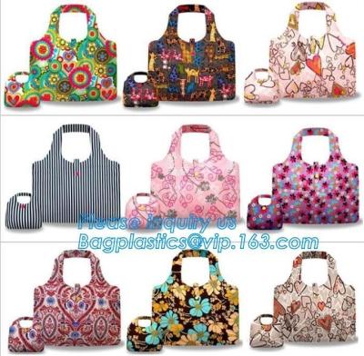 China Custom Reusable Polyester Folding Shopping Bag Wholesale 40x35cm Eco-Friendly for sale