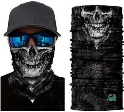 China Custom Printed Seamless Bandana Face Mask 50x25cm Polyester Microfiber for Outdoor Sports for sale