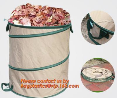 China Heavy Duty Garden Leaf Collection Bag 260L Capacity PP Woven Fabric Pop Up Yard Waste Bag for sale