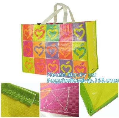 China Custom Reusable PP Woven Shopping Bag 80-160gsm Laminated Tote Fabric Polypropylene Promotional Bag for sale