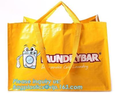 China Customized Laminated PP Woven Shopping Bag 80-160gsm Extra Large Strong Durable Waterproof Reusable for sale