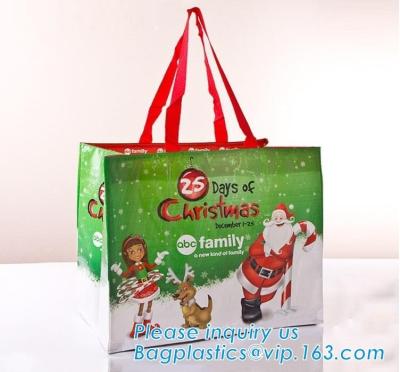 China Custom PP Woven Shopping Tote Bag 46x40x15 cm Reusable Eco Friendly Promotional Bag for sale