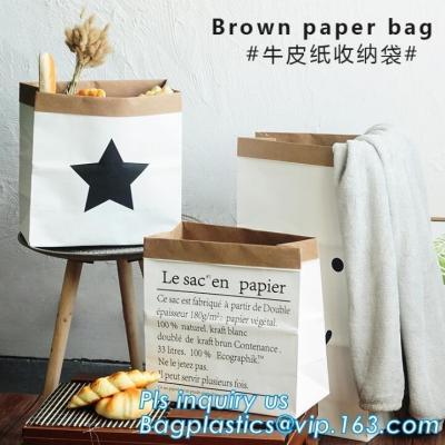 China Washable Tyvek Foldable Storage Sack Basket Waterproof Container Hamper 65lb Capacity for sale