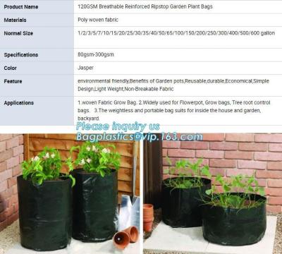 China Black White Plastic Grow Bags 1 to 10 Gallon Heavy Duty PE Nursery Plant Bags with UV Protection for sale