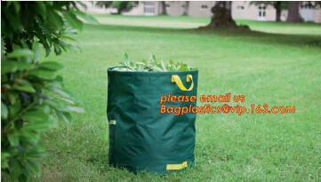 China 260L PP Fabric Leaf Waste Bag Garden Refuse Sack Heavy Duty Green PE Garden Bag for sale