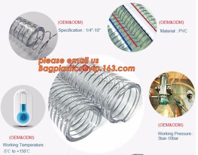 China PVC Steel Wire Reinforced Suction Hose 1 Inch 50m Lightweight Durable Flexible for sale