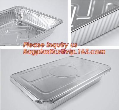 China 700ml Silver Foil Rectangular Takeout Container with Paper Lid Aluminum Foil Food Storage for sale