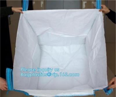China 1 Ton PP Woven Big Bag for Bulk Fertilizer Packing 90x90x100cm SWL 1000kg for sale