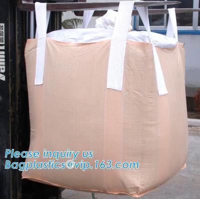 China 100% Virgin PP Woven Jumbo Bag 1 Ton Bulk FIBC for Sand Grain Food Construction for sale