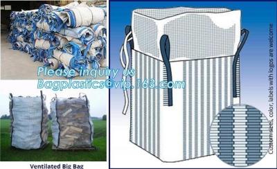 China 100% Virgin PP Woven Jumbo Bag 1m3 200kg for Sand Ore Stones Pellets Waste Bulk FIBC for sale