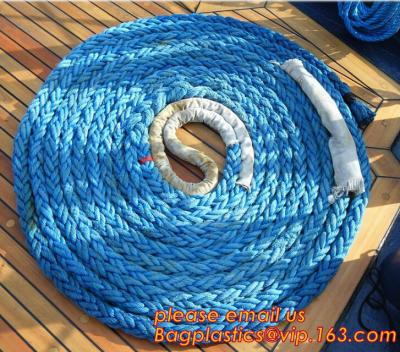 China Polyester Mooring Hawser Rope 3 Inch Marine Rope PET PP High Strength 25KN for Ship Dock Line for sale