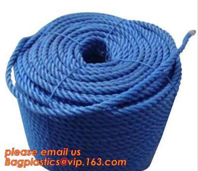 China PP Twisted Split Film Rope 3 Inch Polypropylene Marine Rope 30-50m Length for sale