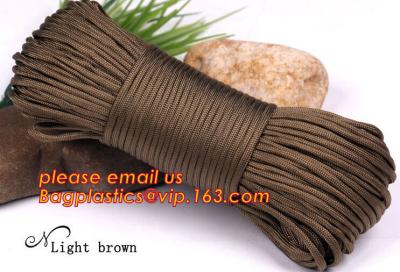 China Wholesale Braided Nylon Safety Rope 30-50m 25KN Strength for Military Parachute Climbing for sale