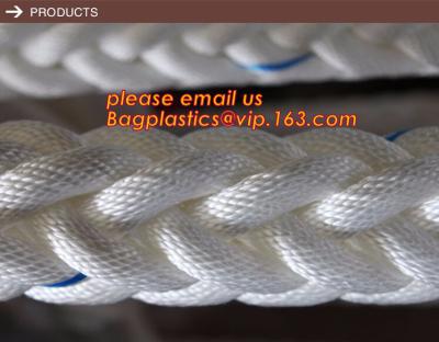 China 12-Ply Mooring Ship Rope 8mm Polypropylene Marine Dock Line High Strength 25KN for sale