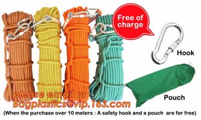China High Strength Polyester Climbing Escape Rope 30m 50m Fire Rescue Safety Rope CE EN355 for sale
