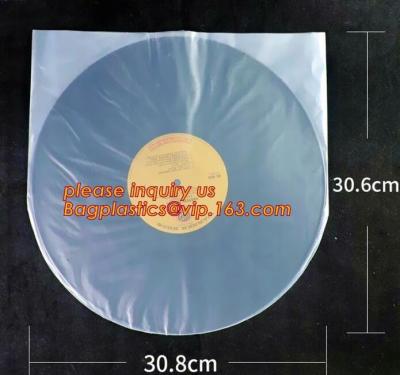 China Biodegradable Resealable Clear PP CD Sleeves Album Packaging Bags 12cm x 12cm for sale